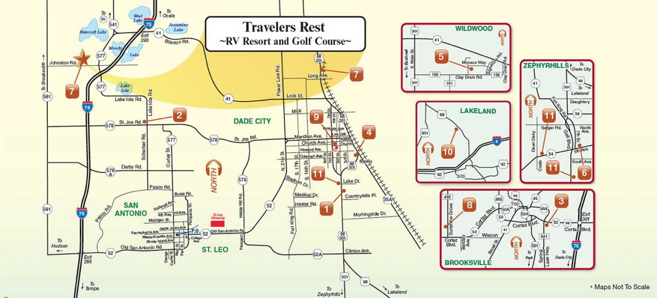Park Map & Sponsors - Travelers Rest RV Resort & Golf Course